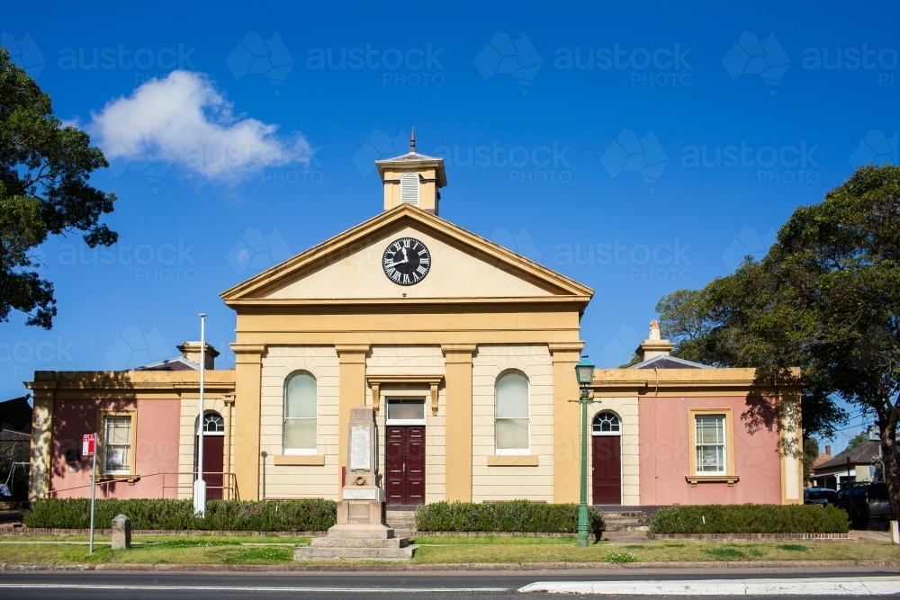 Image of Morpeth Court House now museum with clock on historic ...