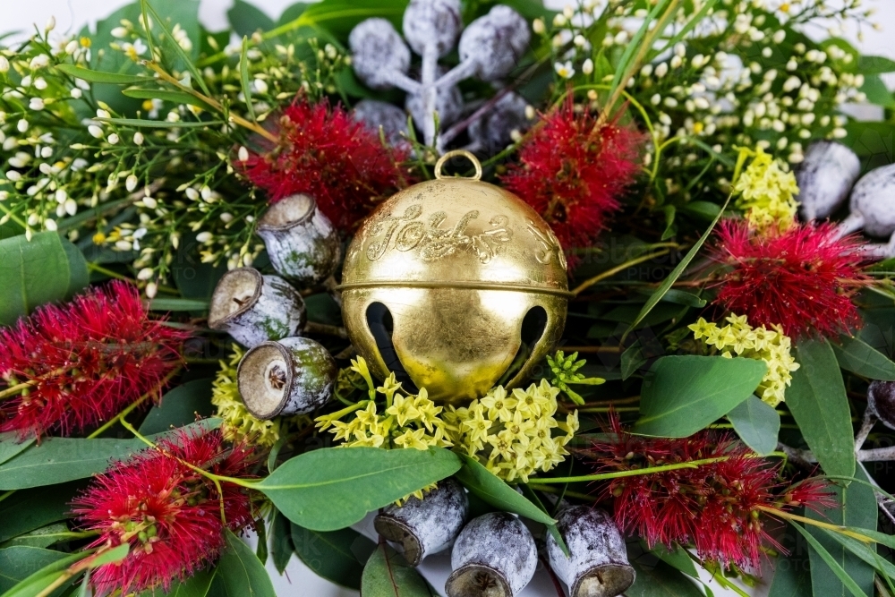 Image of Native flower Christmas arrangement - Austockphoto