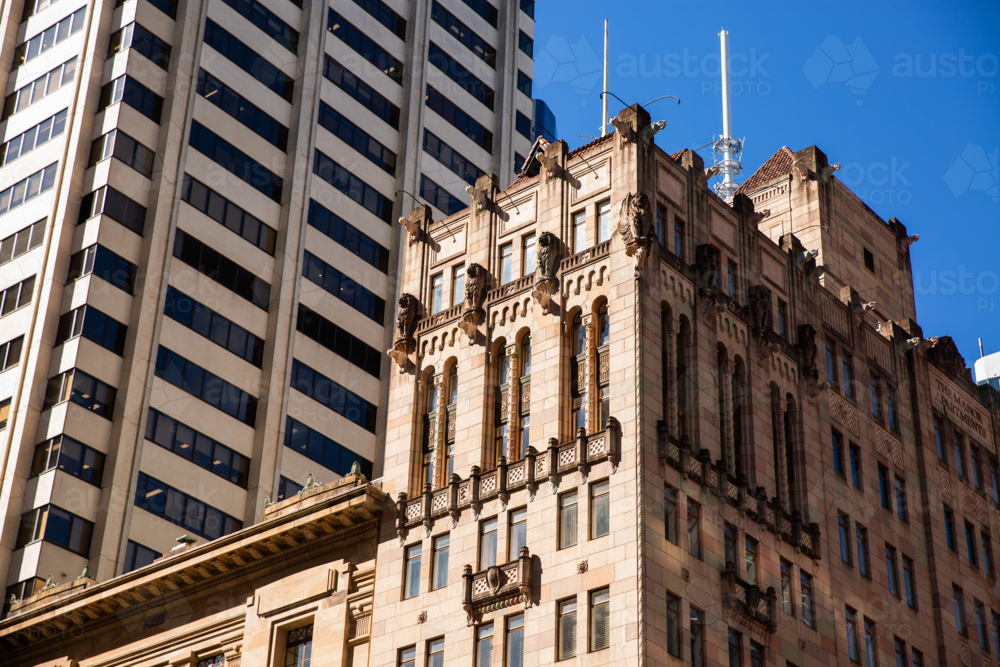 Image of old sandstone building next to an office building in Brisbane ...