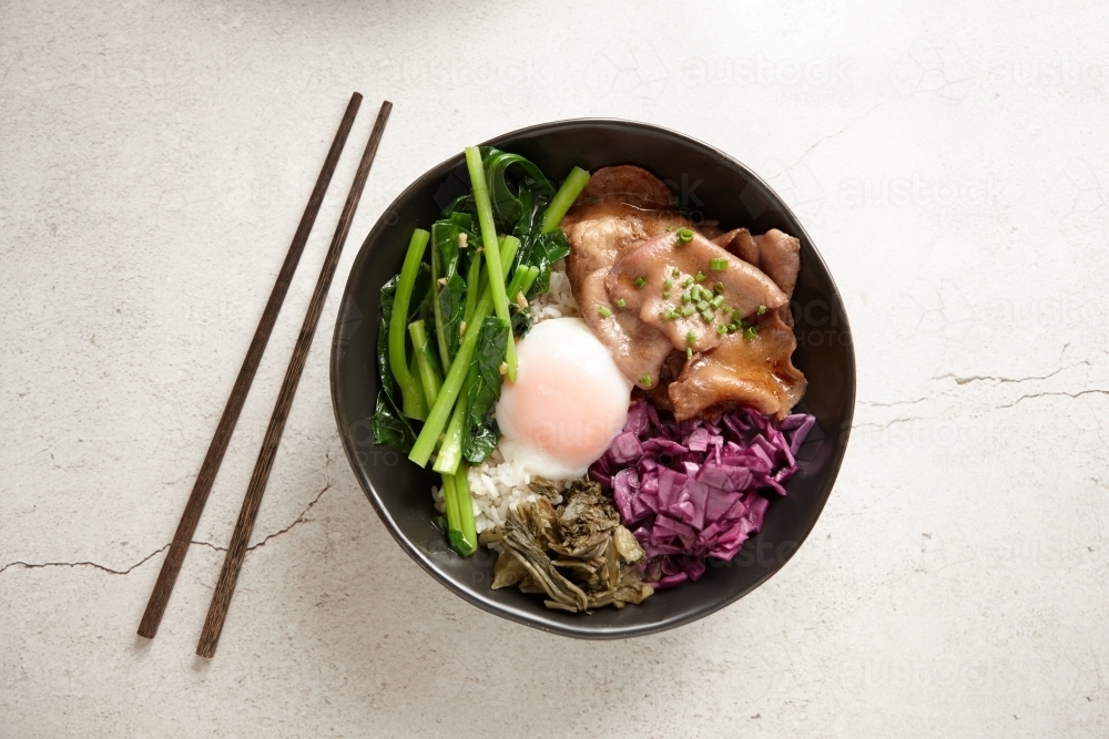 Image of Ox tongue rice bowl - Austockphoto