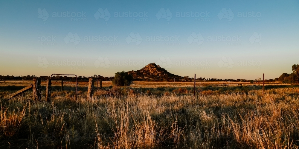 Image of Panoramic landscape image of Pyramid Hill rock formation ...