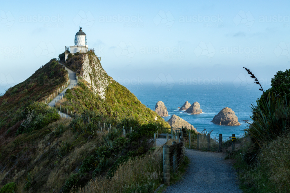 Image of Pathway leading to Tokata Nugget Point Lighthouse at Nugget ...