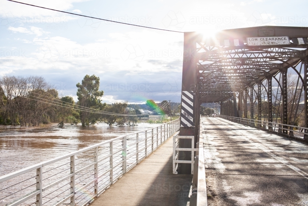 Image of pedestrian footpath crossing on dunolly ford bridge over ...
