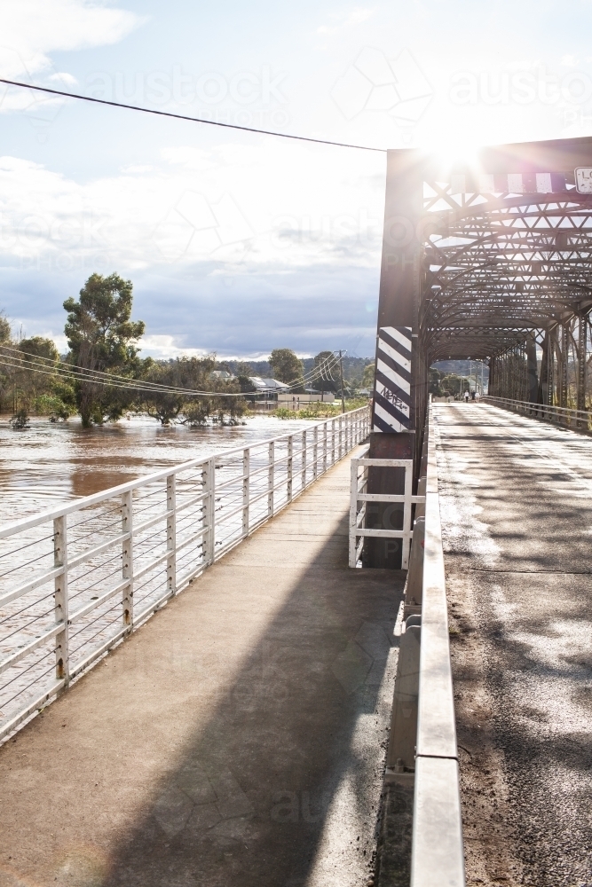 Image of pedestrian footpath crossing on dunolly ford bridge over ...