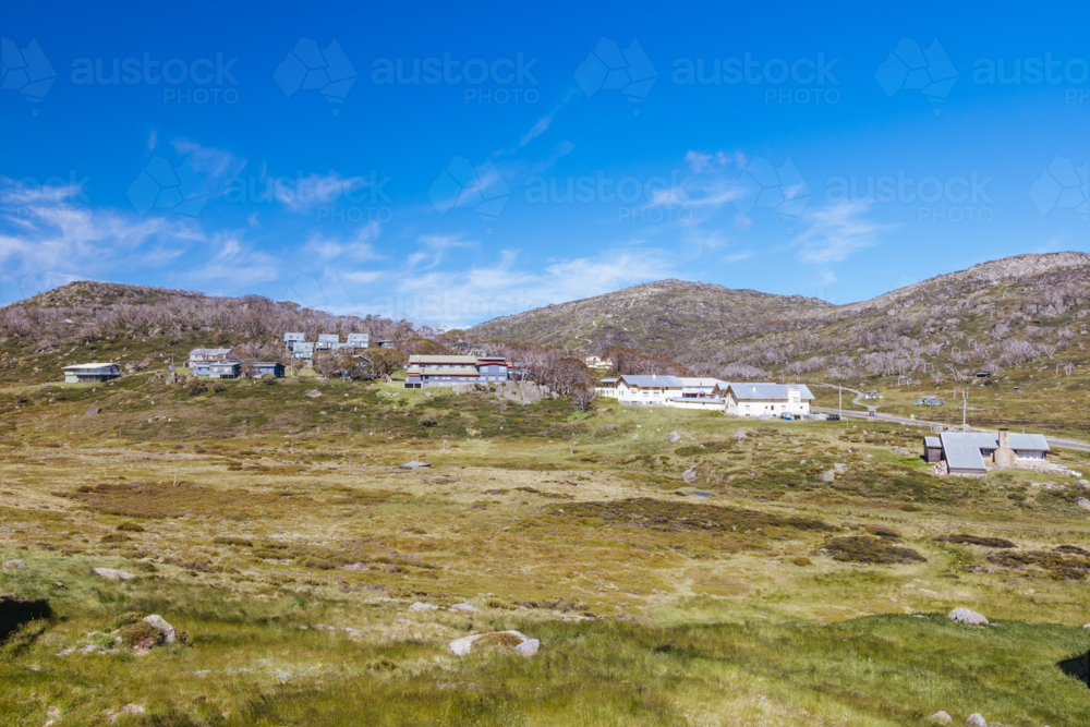 Image of Perisher village views in summer in Kosciuszko National Park ...