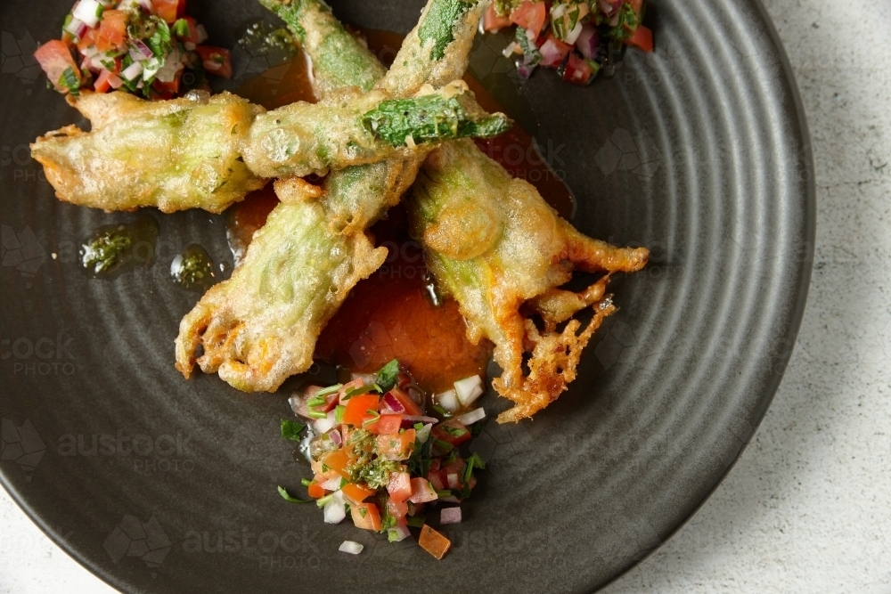 Image of Platter of fritters - Austockphoto