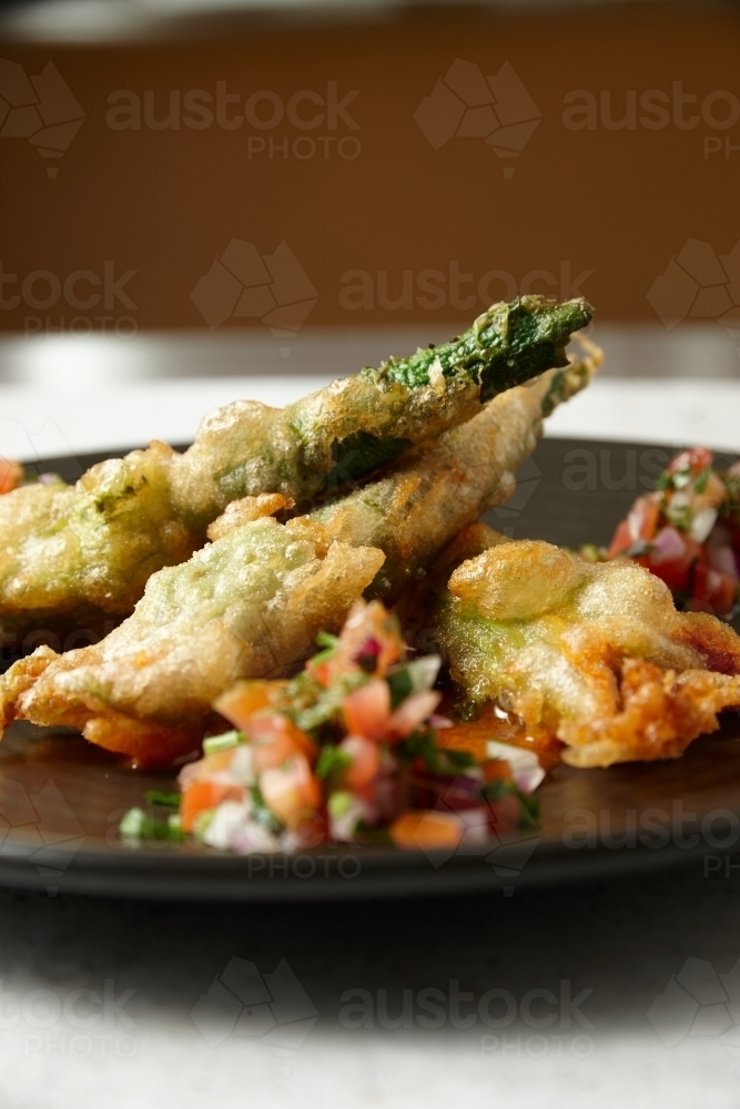 Image of Platter of fritters - Austockphoto