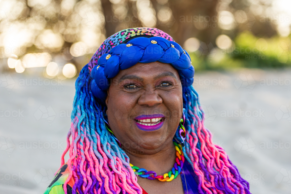 Image of Portrait of First Nations Australian Torres Strait Islander ...