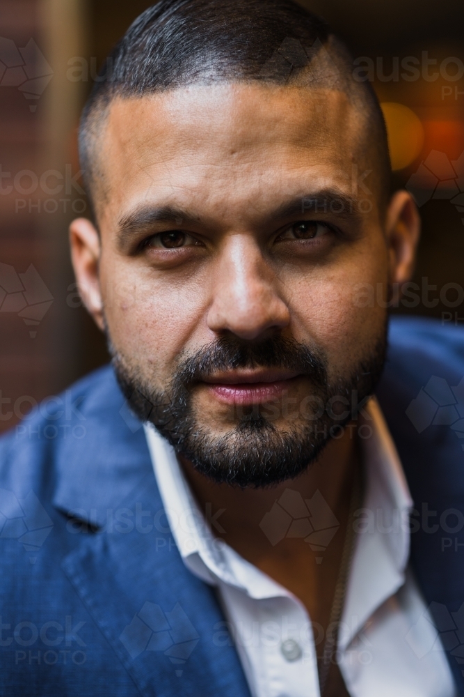 Image of portrait of good looking man - Austockphoto