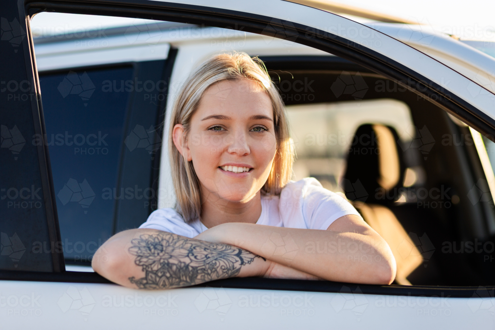 Image of portrait of happy young adult First Nations Australian woman ...