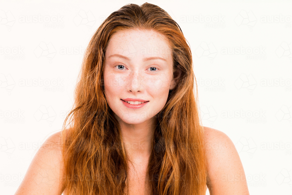 Image of portrait of teen girl with clean clear skin - Austockphoto