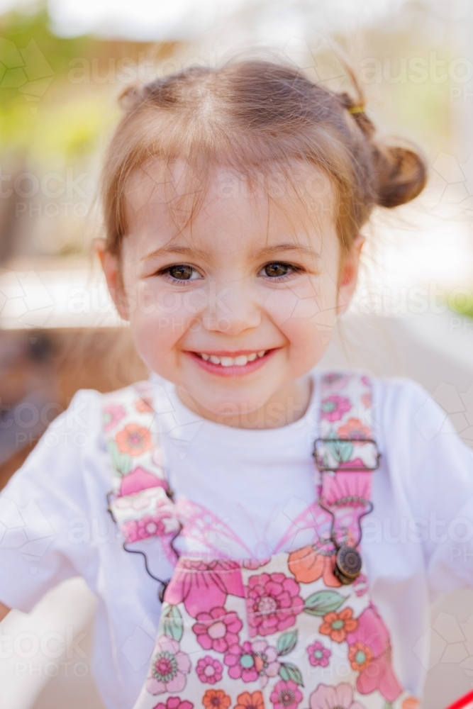 Image of Preschool child in kindergarten yard - Austockphoto