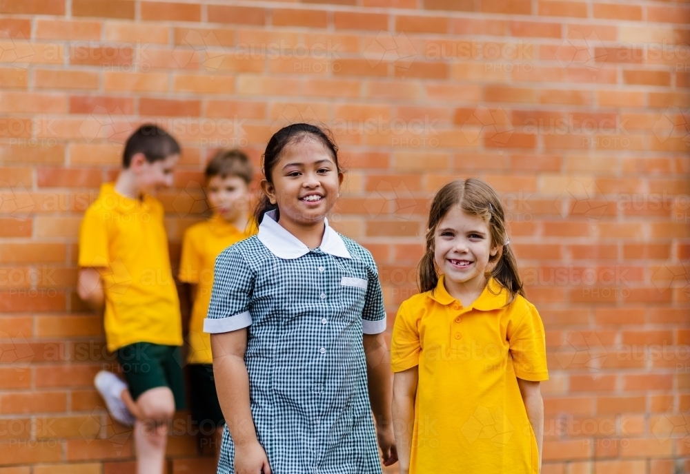 Image of Primary school girls at a public school - Austockphoto