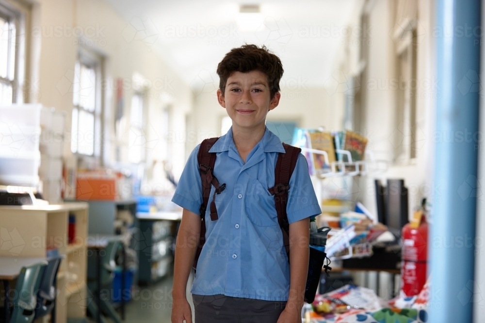 Image of Primary school student at school - Austockphoto