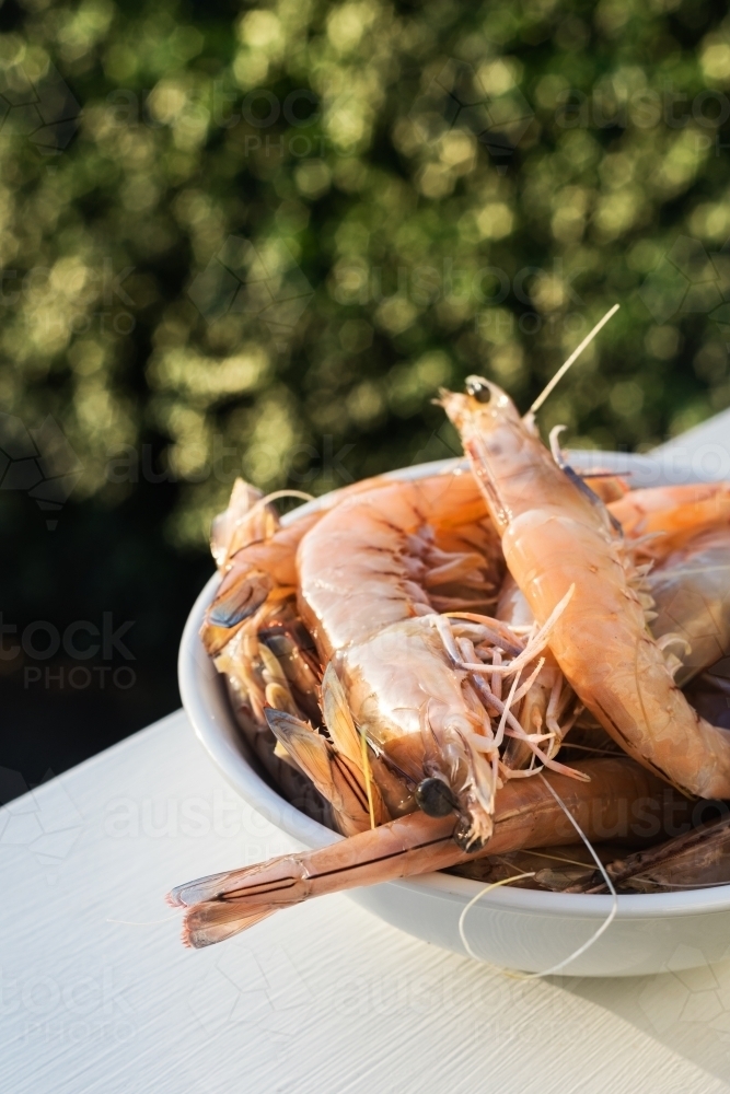 Image of raw prawns, unpeeled - Austockphoto