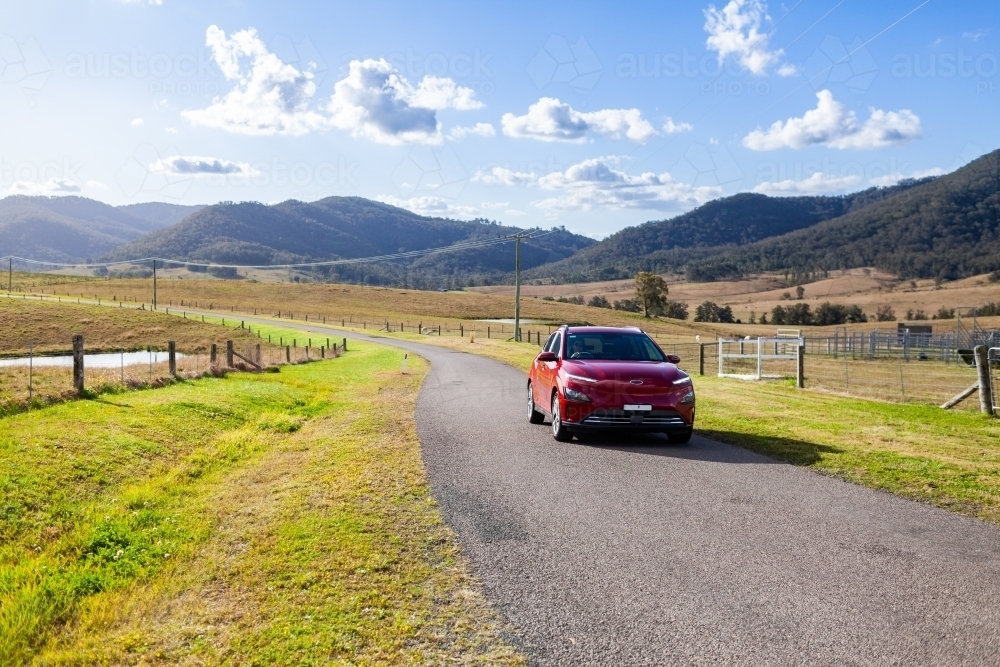 Car Driving Down Country Road