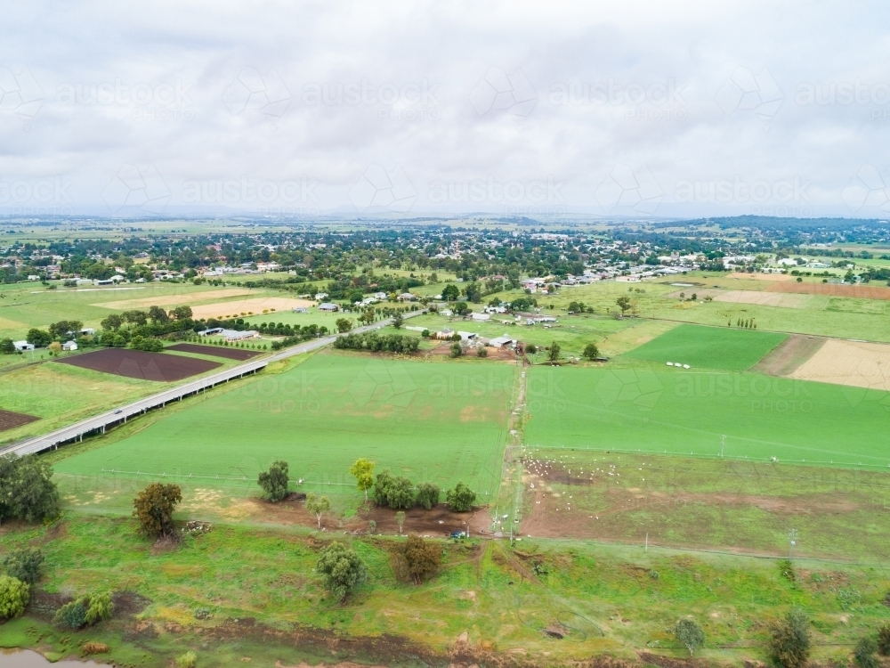 Image of Road heading into the small country town on Singleton, past ...