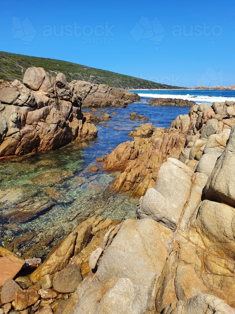 Image of Rock formations at the ocean - Austockphoto