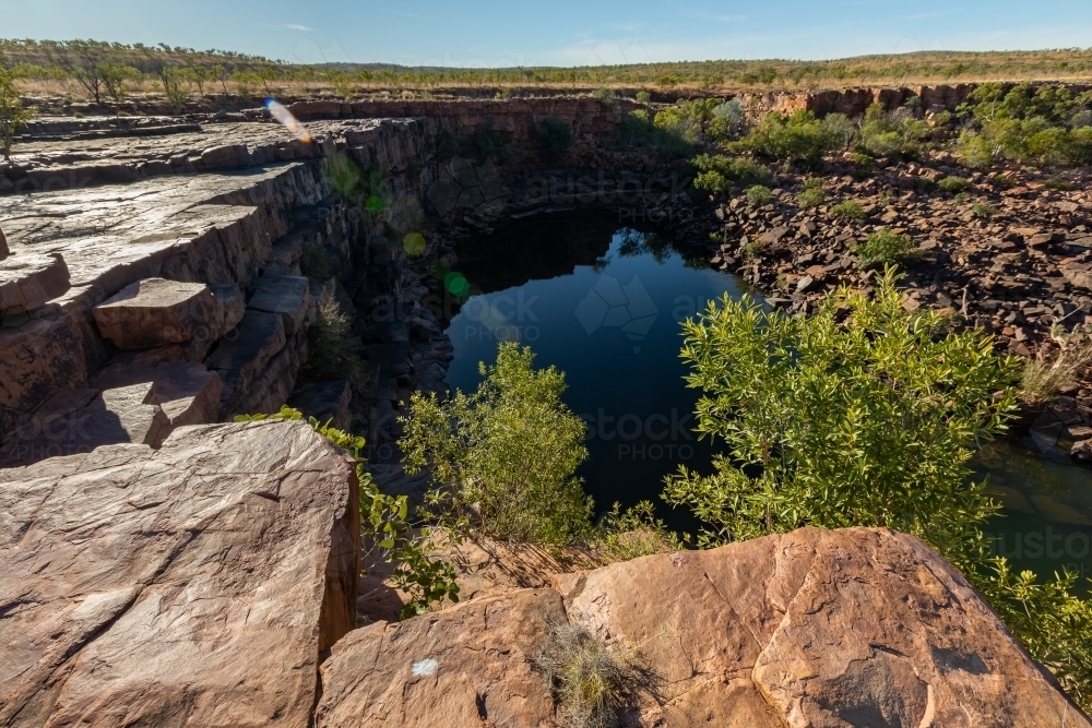 Image of rocks and rock pool in the East Kimberley - Austockphoto
