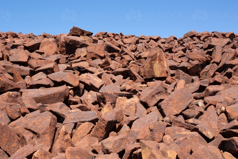 Image of Rocks with petroglyphs on the Burrup Peninsula - Austockphoto