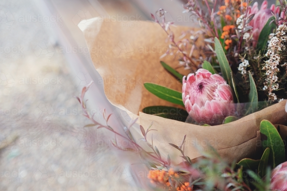 Image of Rustic native flower Bouquet - Austockphoto