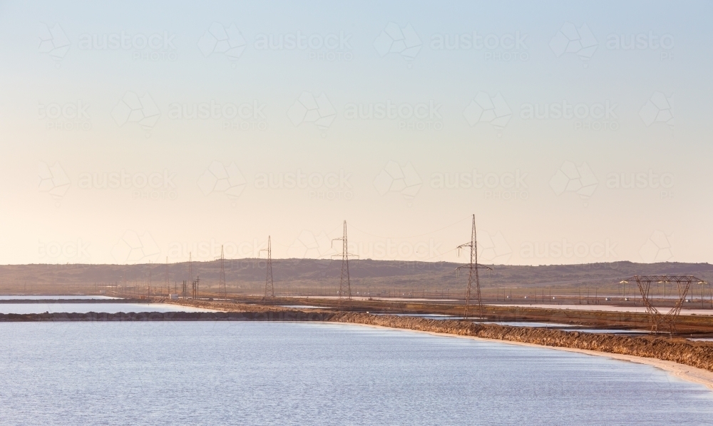 Image of Salt production ponds in the Pilbara - Austockphoto