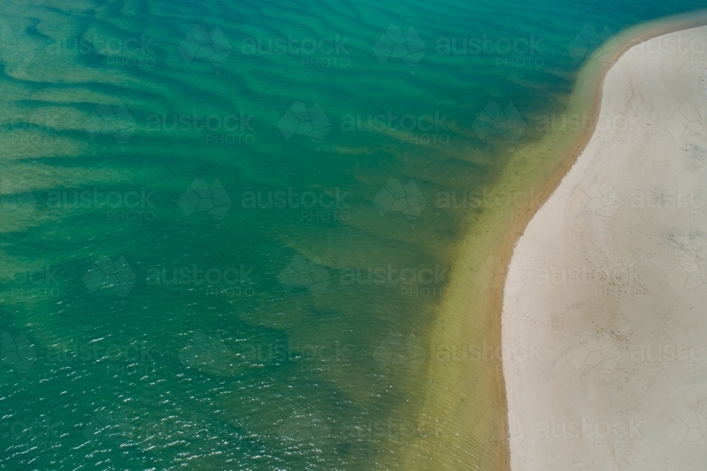 Image of Sand bars, water, and ripples between Caloundra and Bribie ...