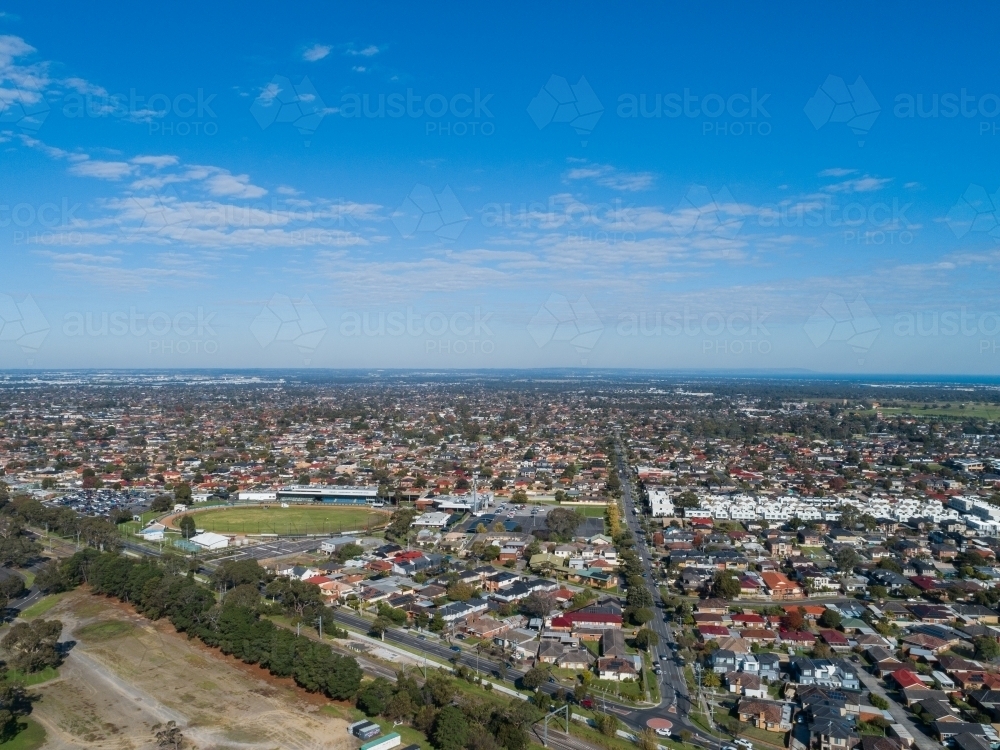 Image of Sandown greyhound racing track and The Quarter Townhouse ...