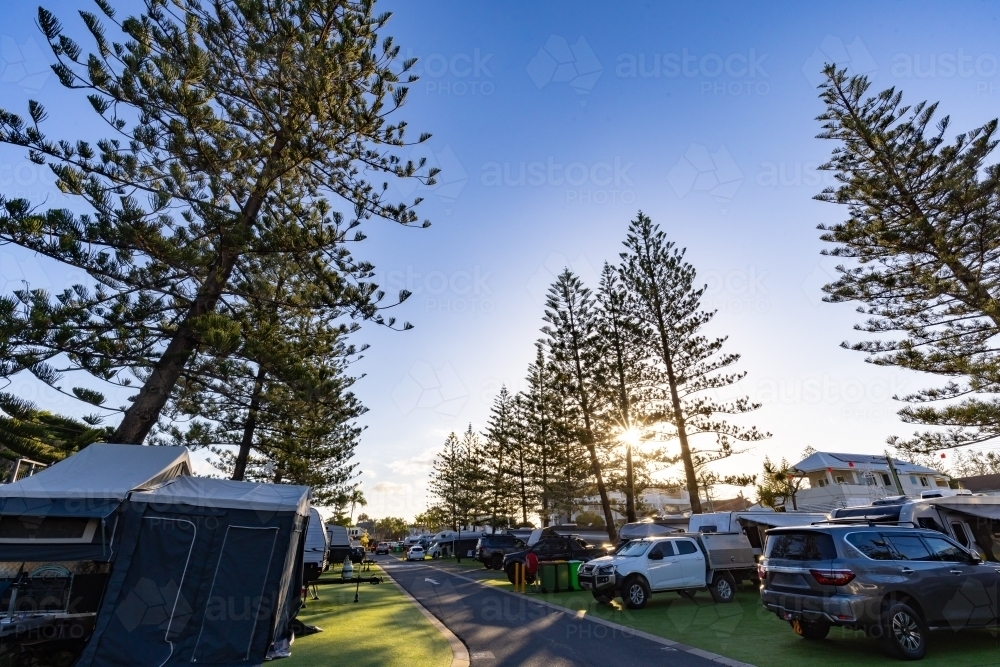 Image of Seaside caravan park on the Gold Coast - Austockphoto