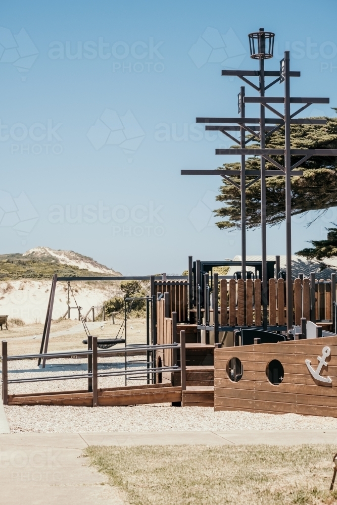 Image of Seaside themed playground - Austockphoto