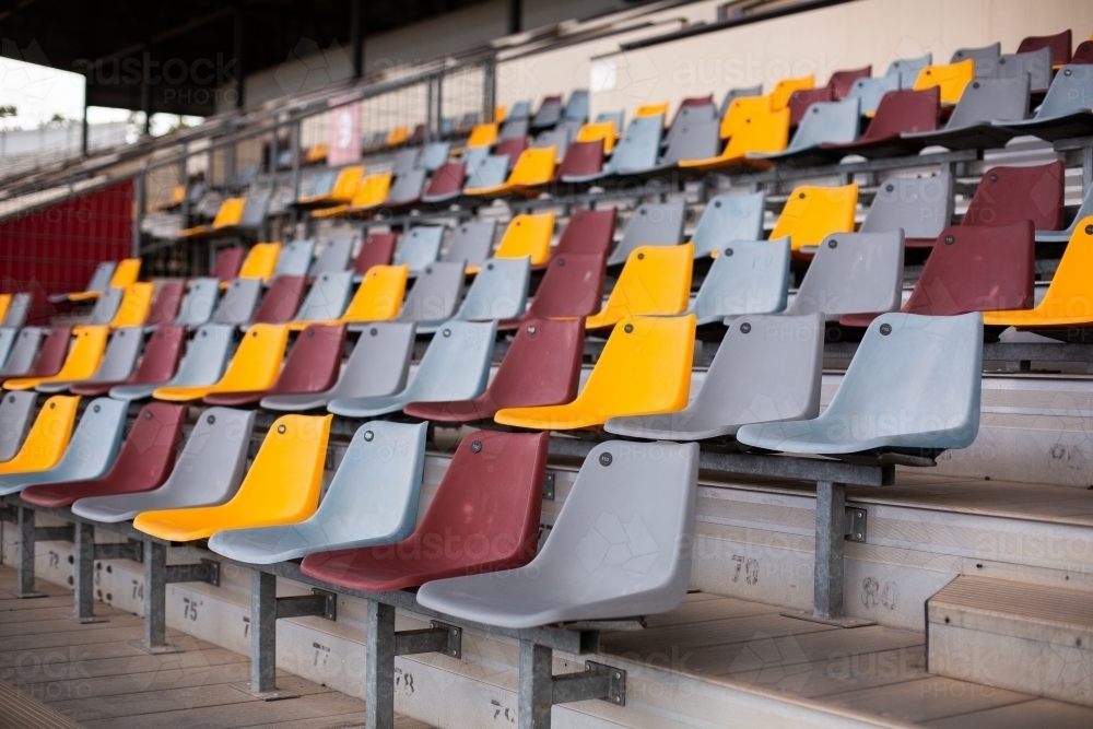 Image of seating in a stadium - Austockphoto