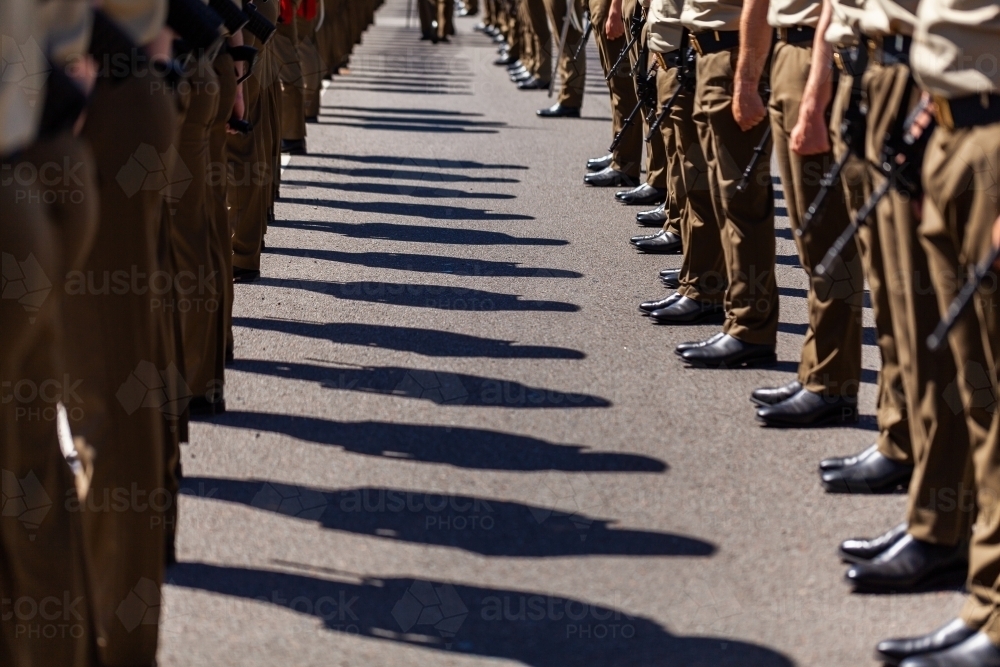 Image of Shadows and boots of australian armed forces at freedom of ...
