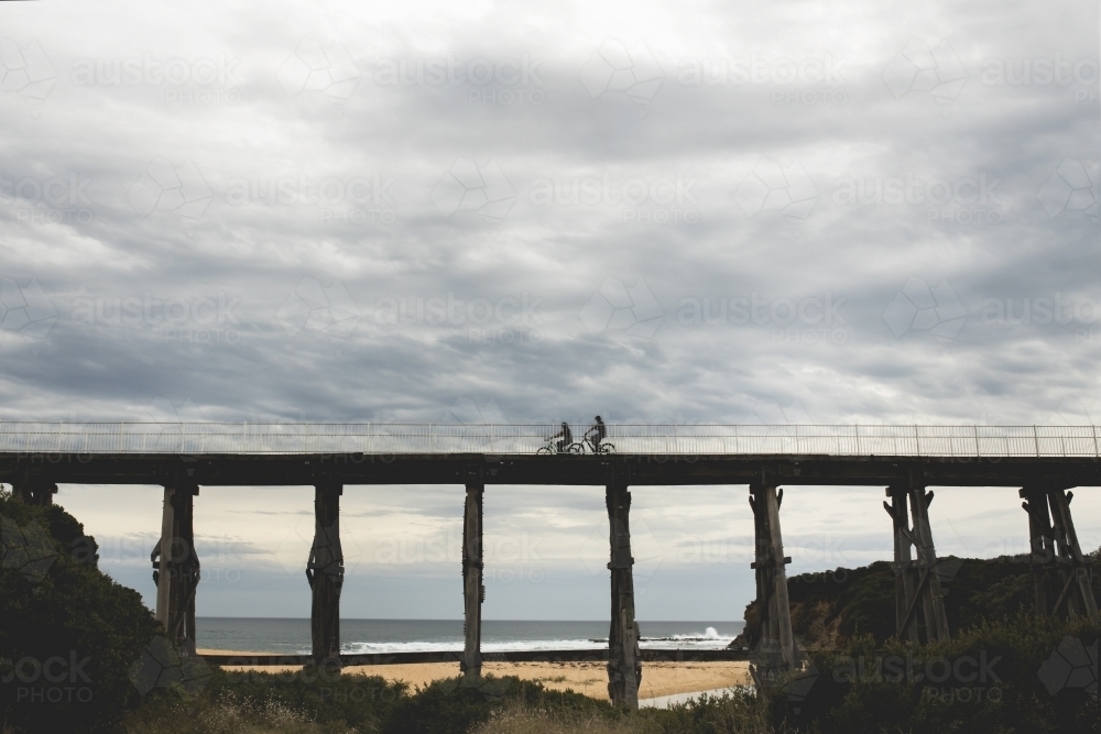 Image of silhouette photos of bicycle riders on Kilcunda Bourne Creek ...