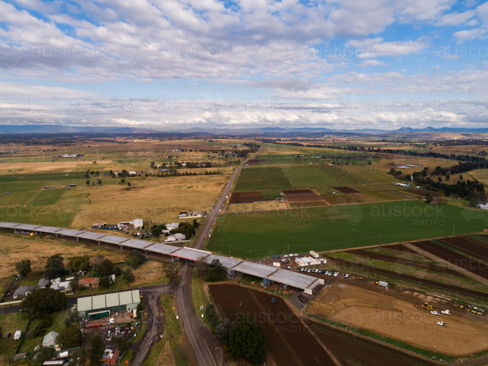 Image of Singleton Bypass bridge under construction heading through ...