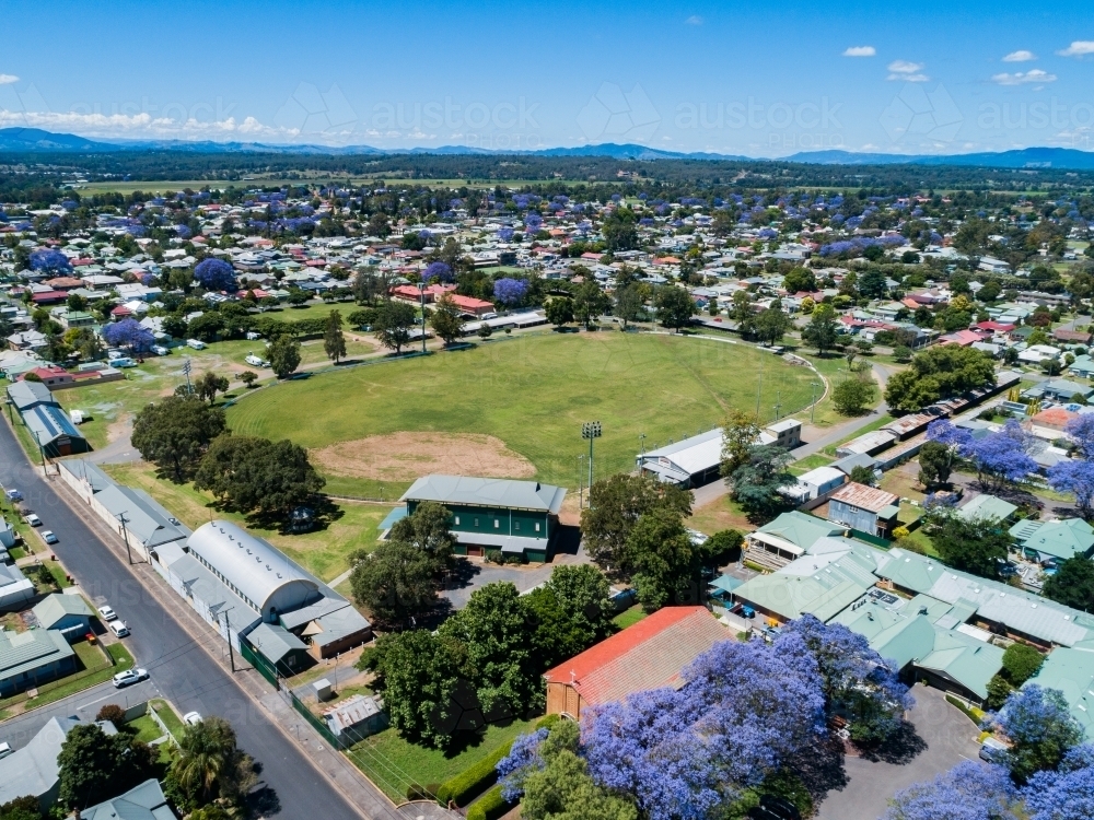 Image of Singleton showground arena on bright sunny day in spring ...