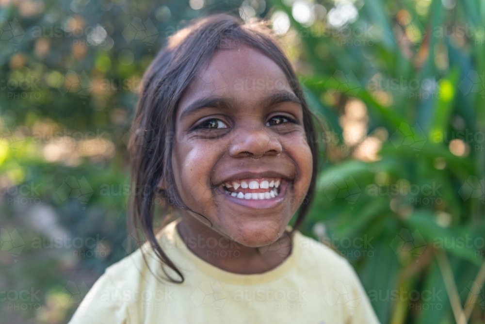Image of Smiling Aboriginal Preschooler - Austockphoto
