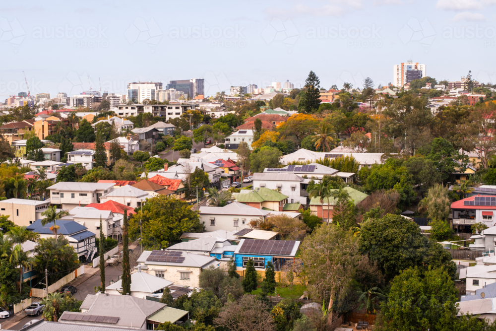 Image of south brisbane suburb view - Austockphoto