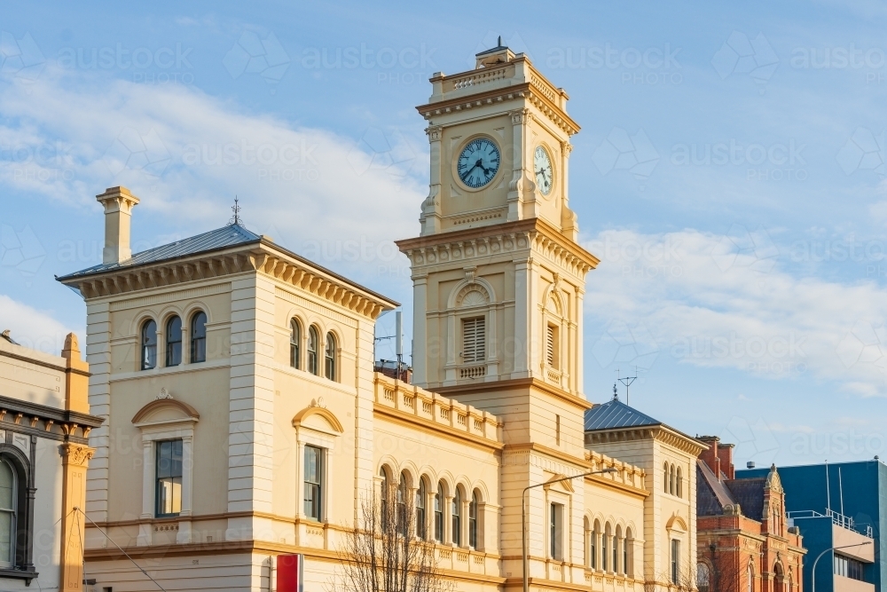 Image of Streetscape featuring a tall clock tower and grand historic ...