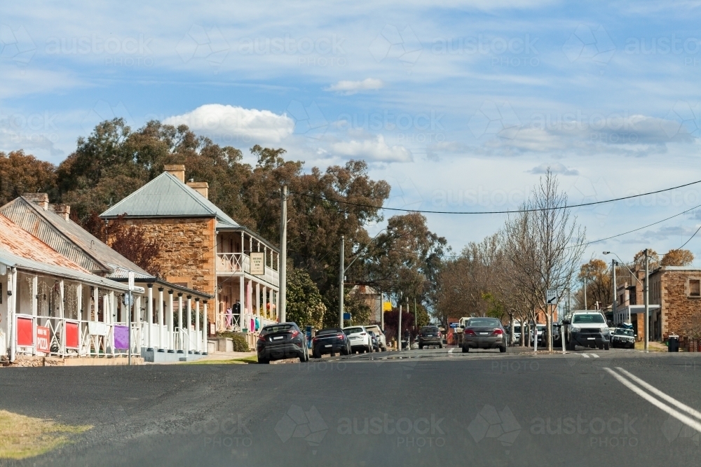 Image of Streetscape of small country town of Rylstone on sunlit day ...
