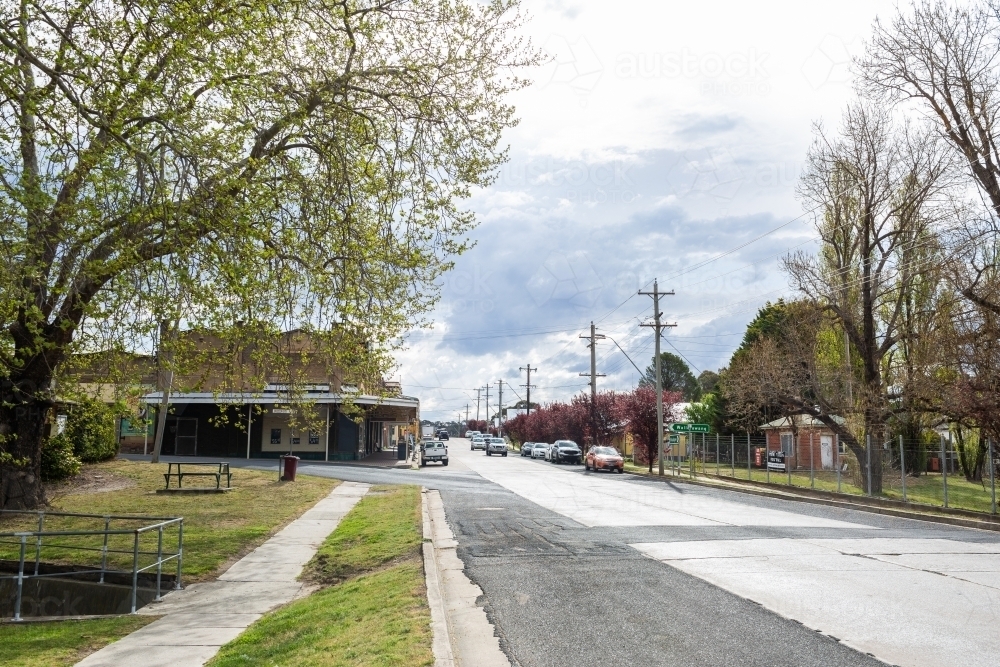 Image of Streetscape view of Williwa street in Portland NSW in spring ...