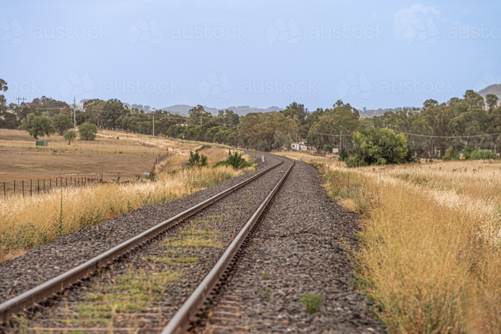 Image of Stuart Town rail tracks NSW - Austockphoto