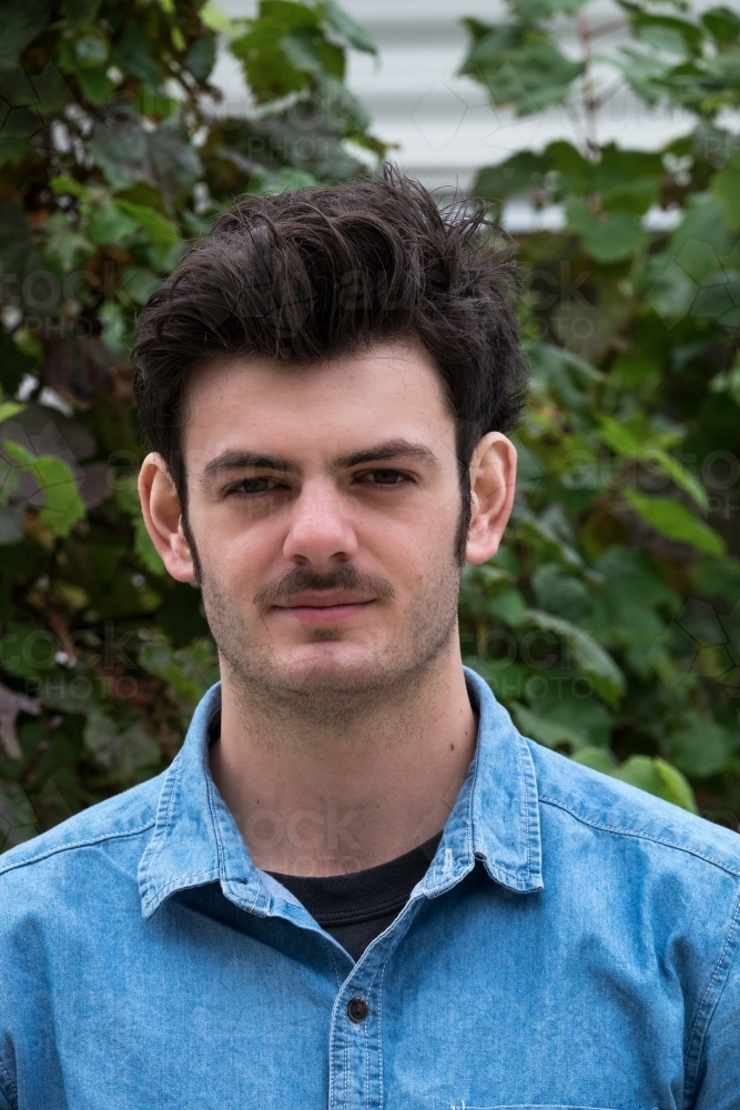Image of Teenage boy with sideburns and moustache - Austockphoto