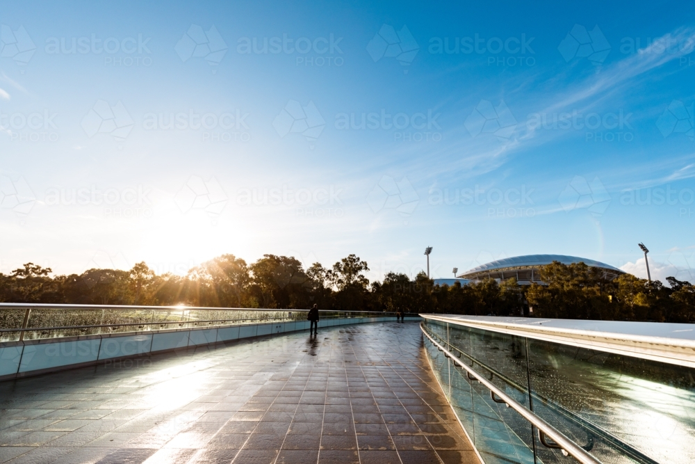 Image of The Adelaide Riverbank Precinct Bridge crossing the River ...