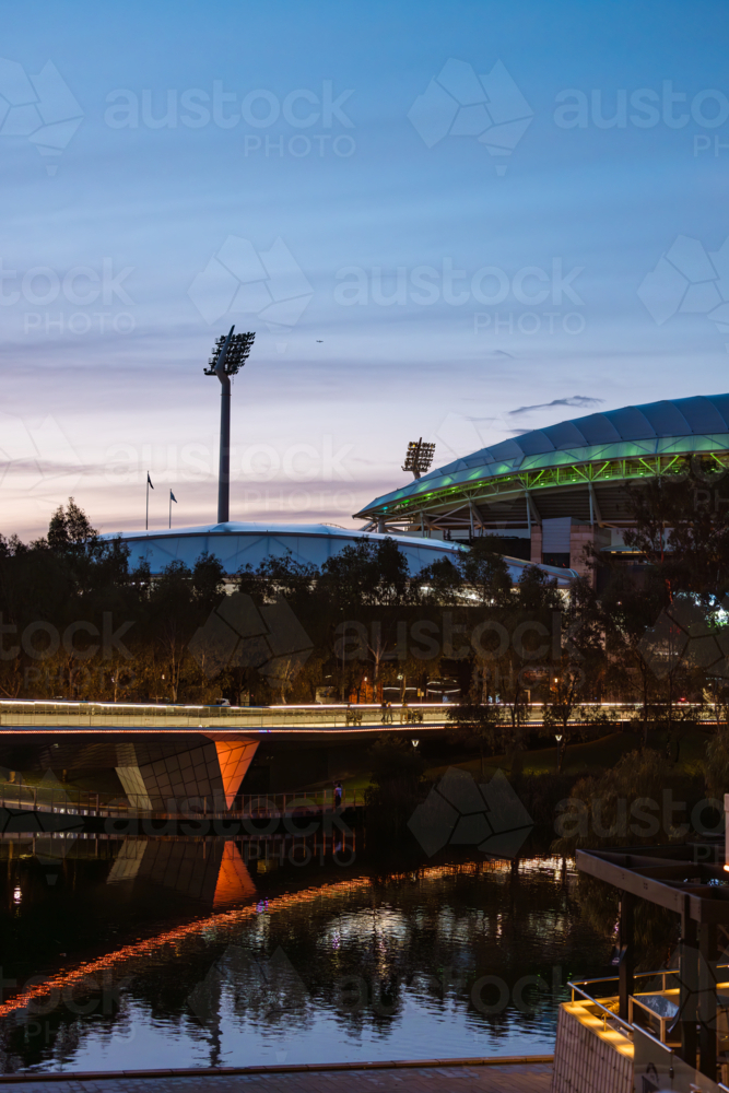 Image of The Adelaide Riverbank Precinct Bridge crossing the River ...