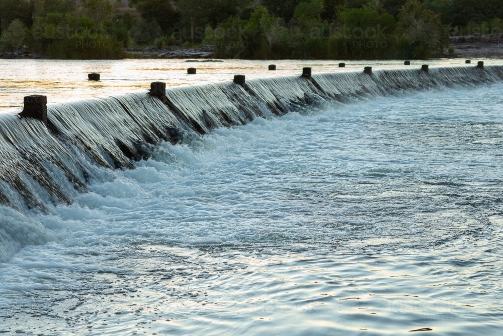 Image of the curve of Ivanhoe Crossing with water foaming as it ...