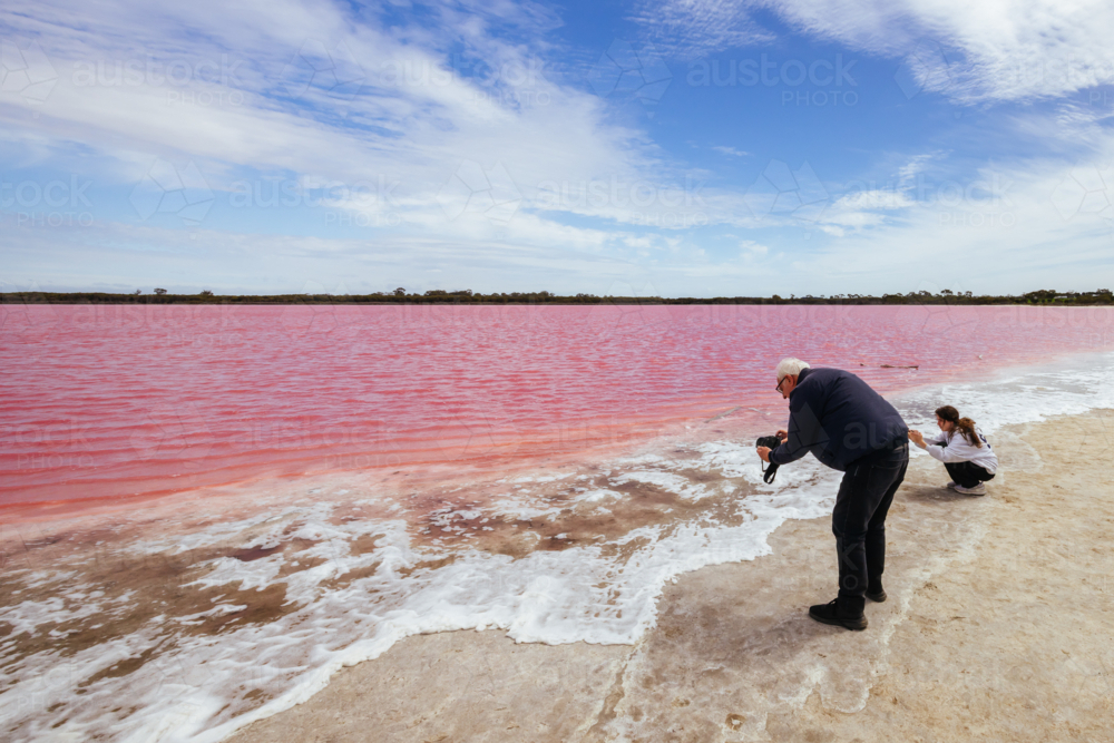 Image of The famous Lake Lochiel, otherwise known as Pink Lake near ...