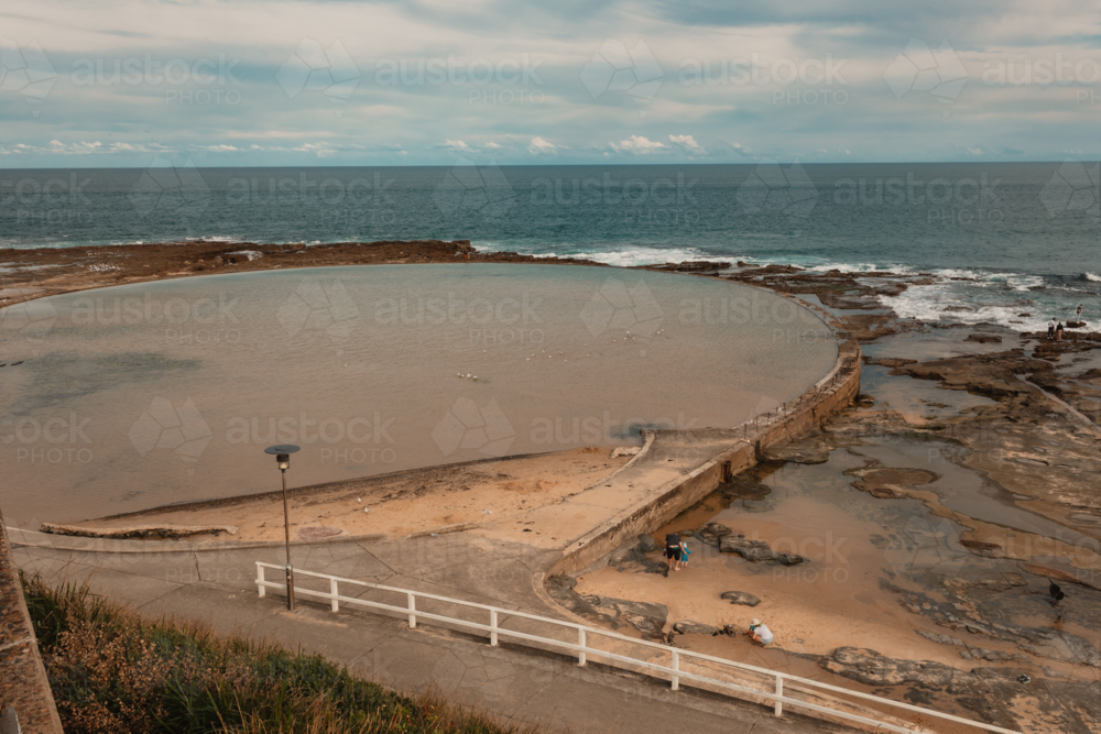 Image of The historic Canoe Pool in Newcastle, New South Wales - Austockphoto