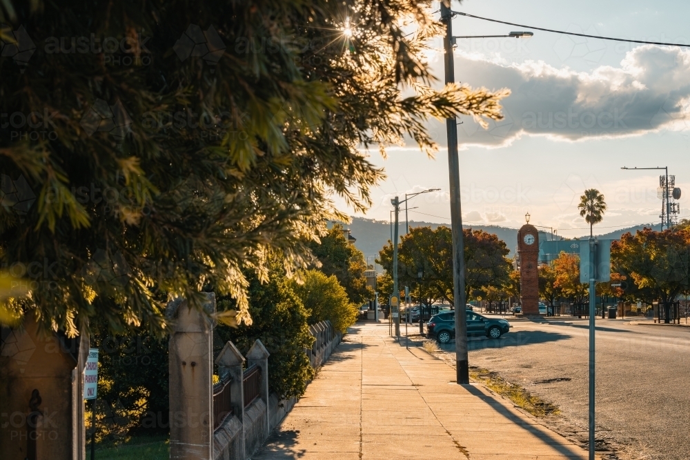 Image of The iconic clock tower in the middle of roundabout at Mudgee ...