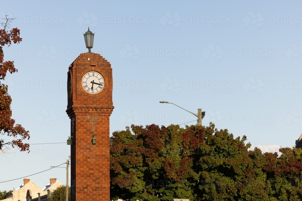 Image of The iconic clock tower in the middle of roundabout at Mudgee ...
