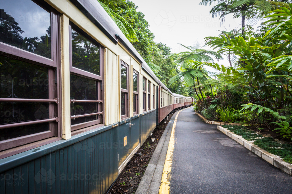 Image of The iconic Kuranda train station in Kuranda, Queensland ...